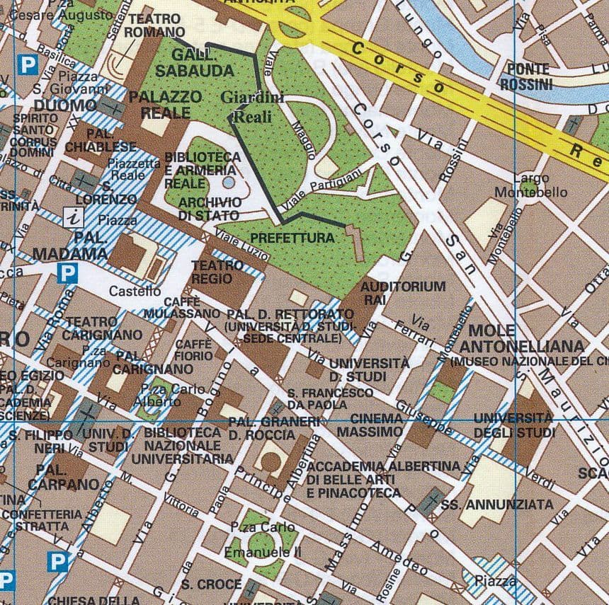 Turin Street Map - TCI