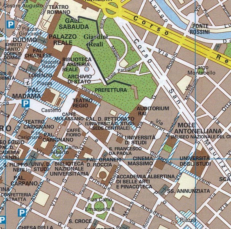 Turin Street Map - TCI