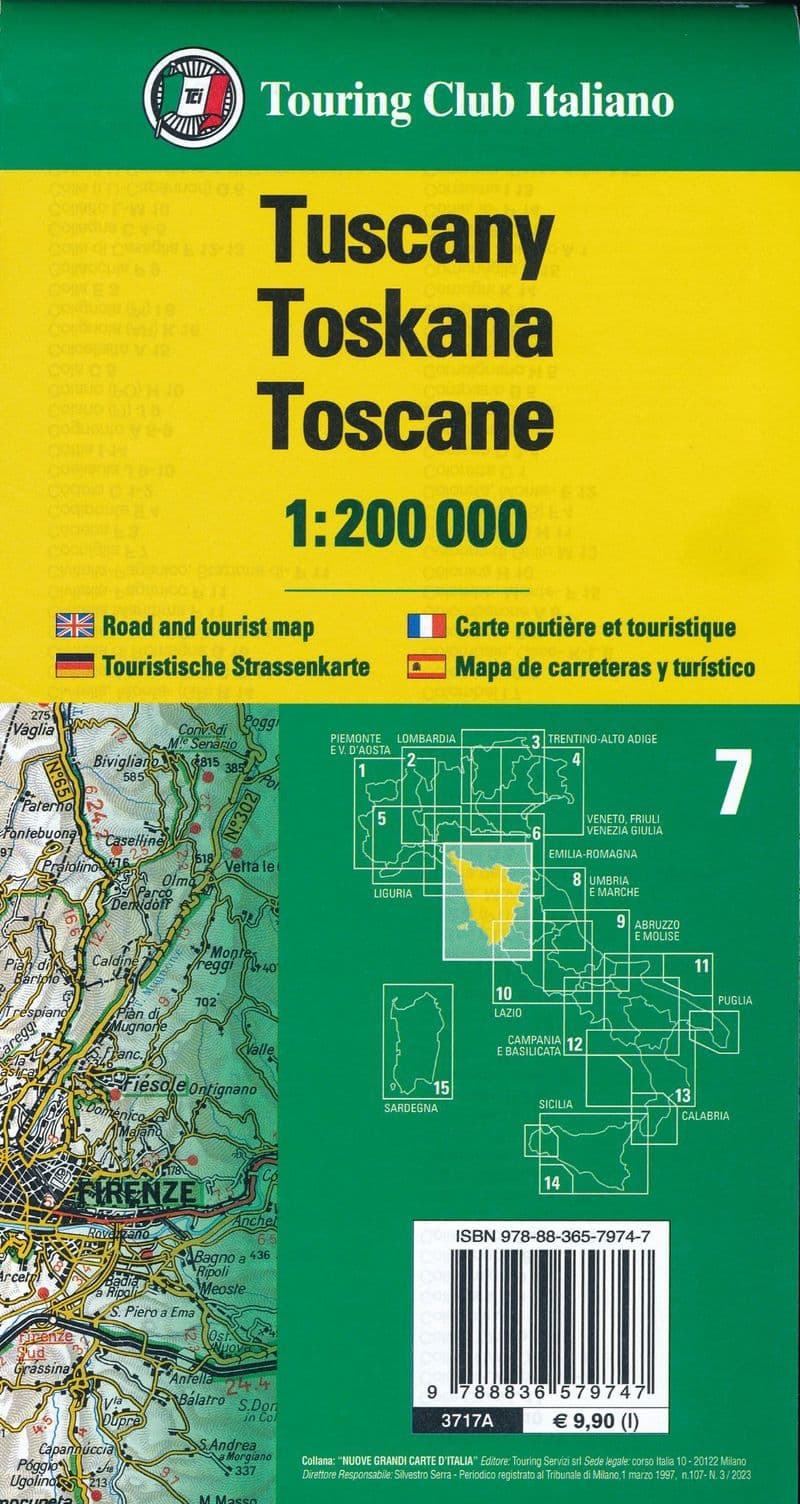 Tuscany Toscana - TCI Road Map