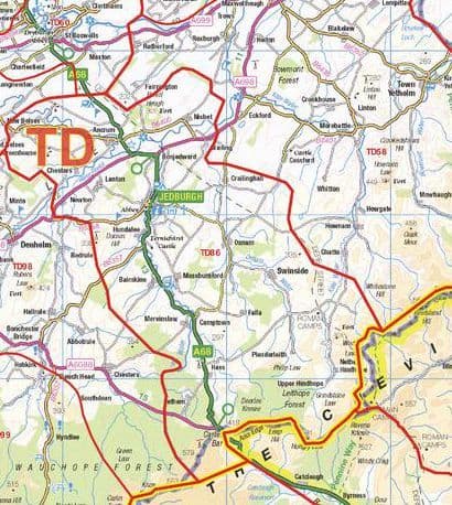 Tweed - TD - Postcode Sector Wall Map
