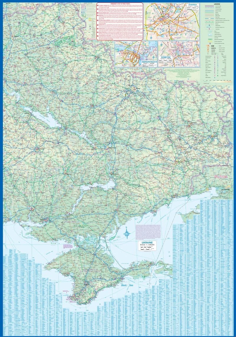 Ukraine - Travel Reference Map