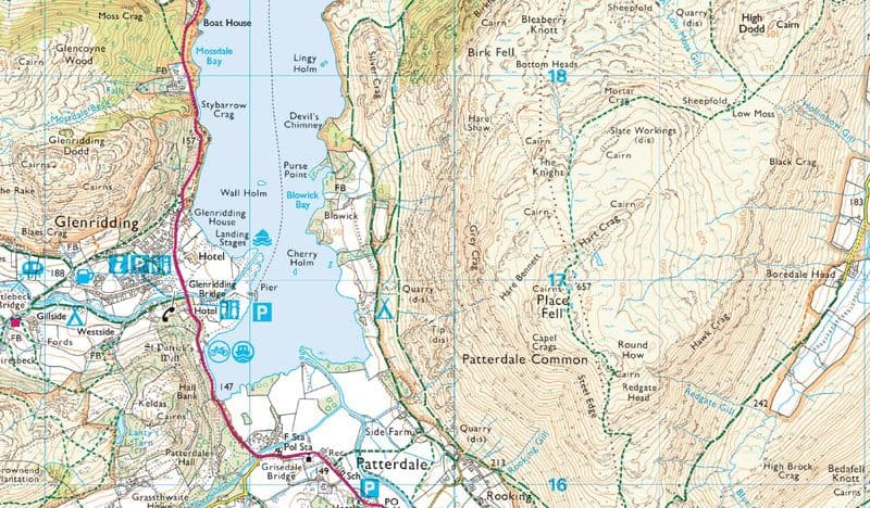 Ullswater - Wall Map - 1 12 500 - The Map Centre Press