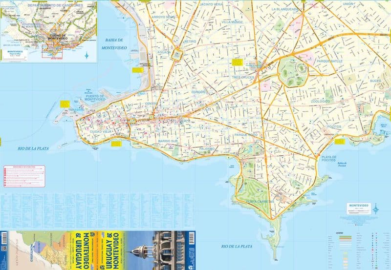 Uruguay & Montevideo Travel Map