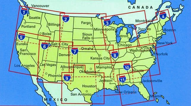 US Southeast Driving Map - Hallwag 08