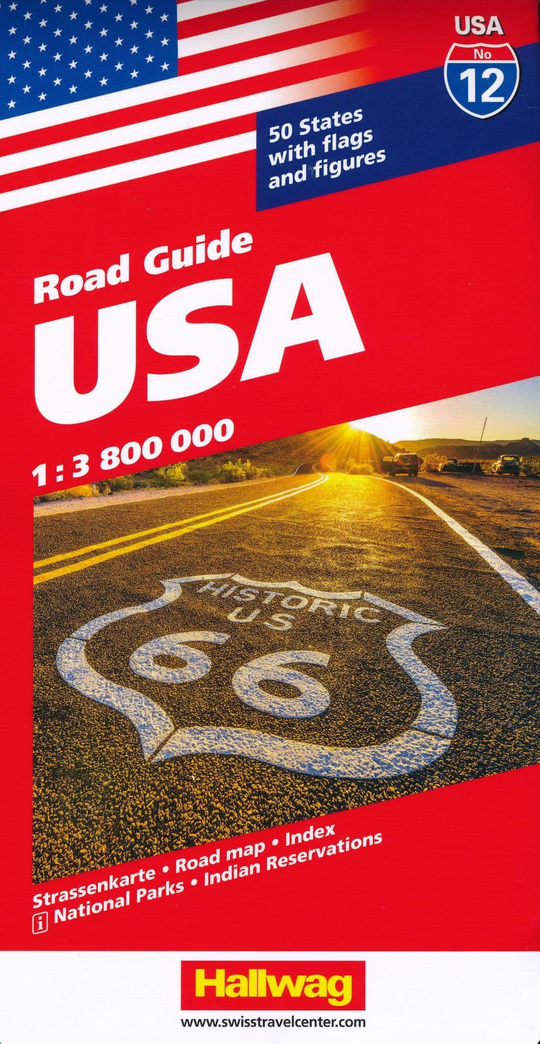 USA Driving Map - Hallwag