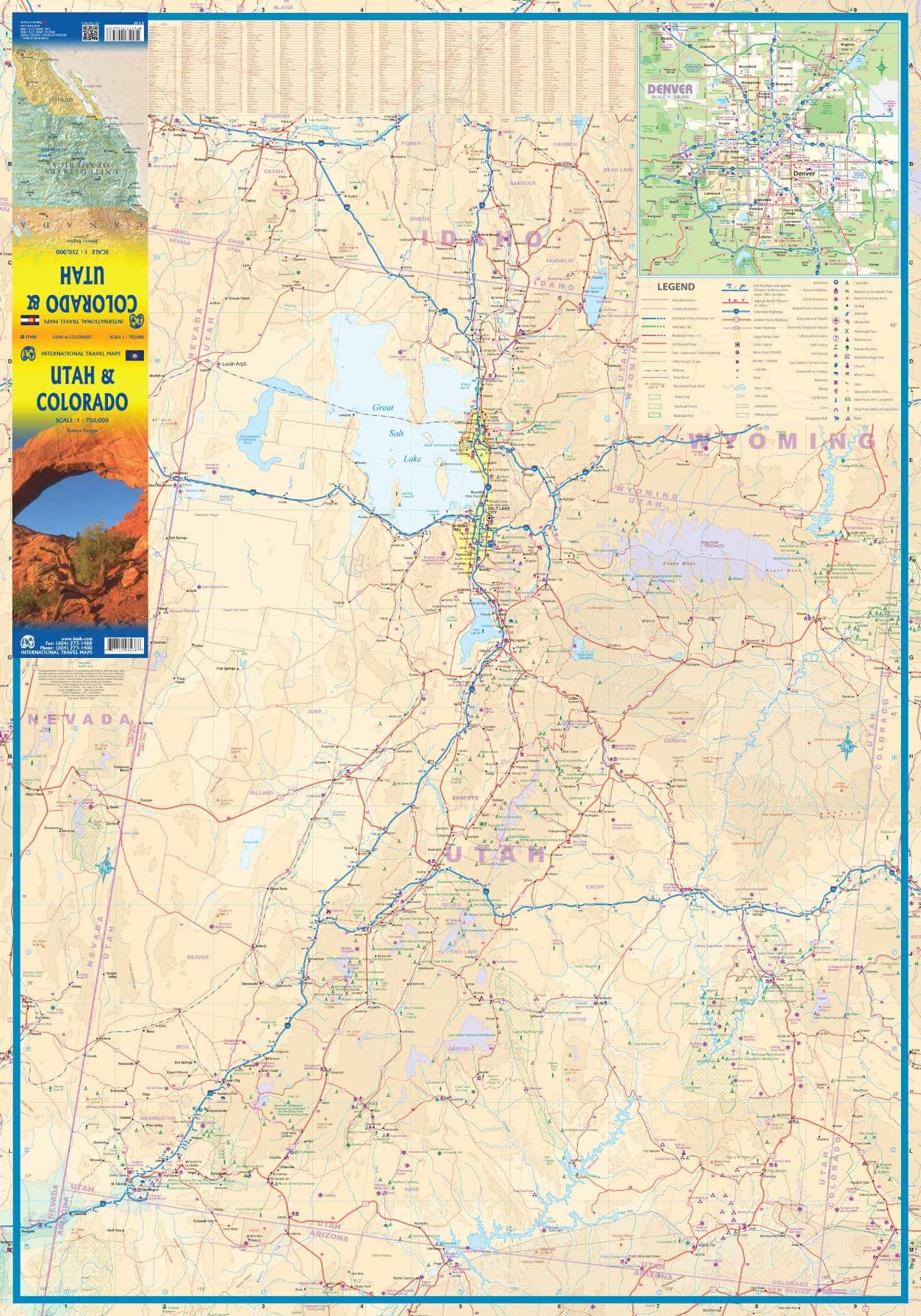 Utah & Colorado Travel Map - ITM