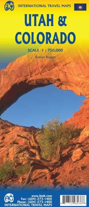 Utah & Colorado Travel Map - ITM
