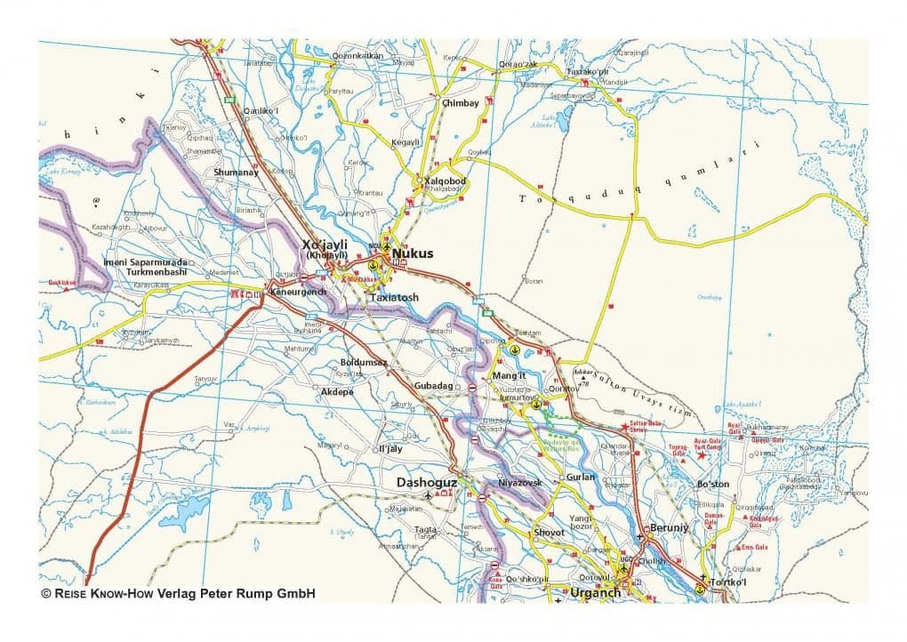 Uzbekistan Road Map - Reise