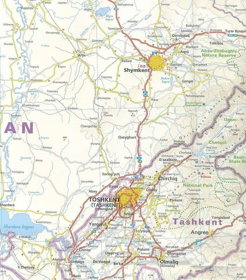Uzbekistan Road Map - Reise