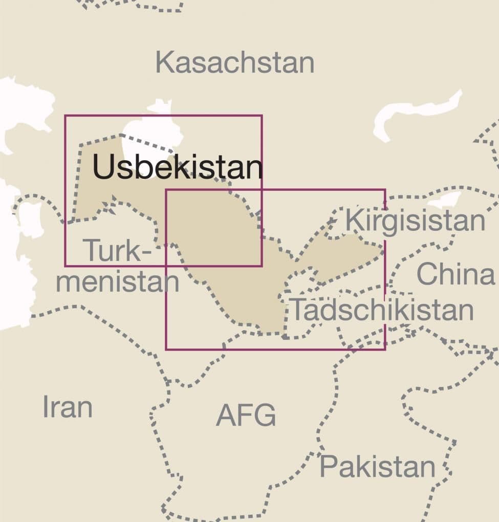 Uzbekistan Road Map - Reise