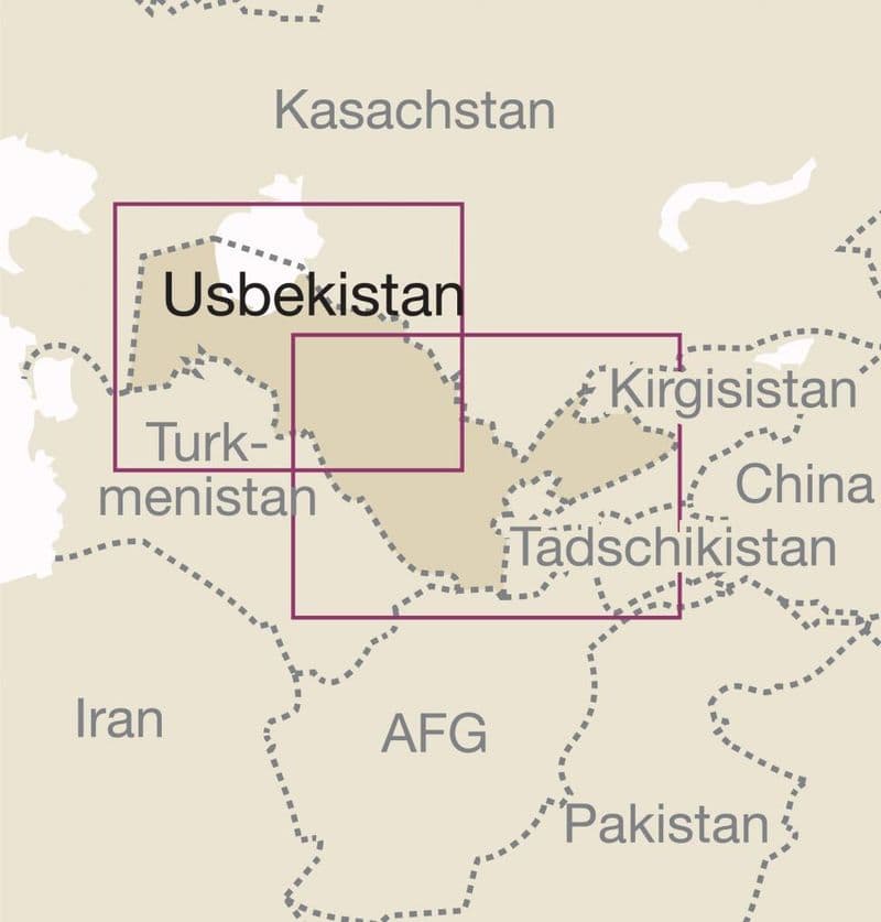 Uzbekistan Road Map - Reise