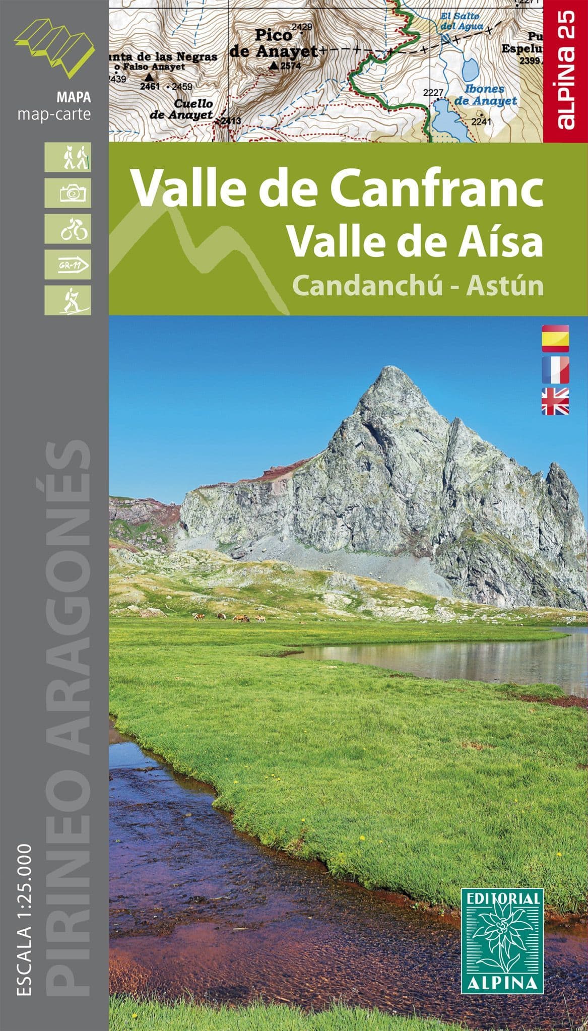 Valle de Canfranc - Aisa Map & Hiking Guide - 322