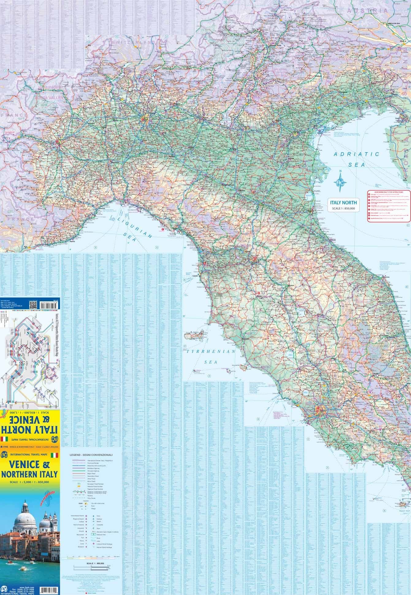 Venice & Northern Italy - Travel Map - ITM