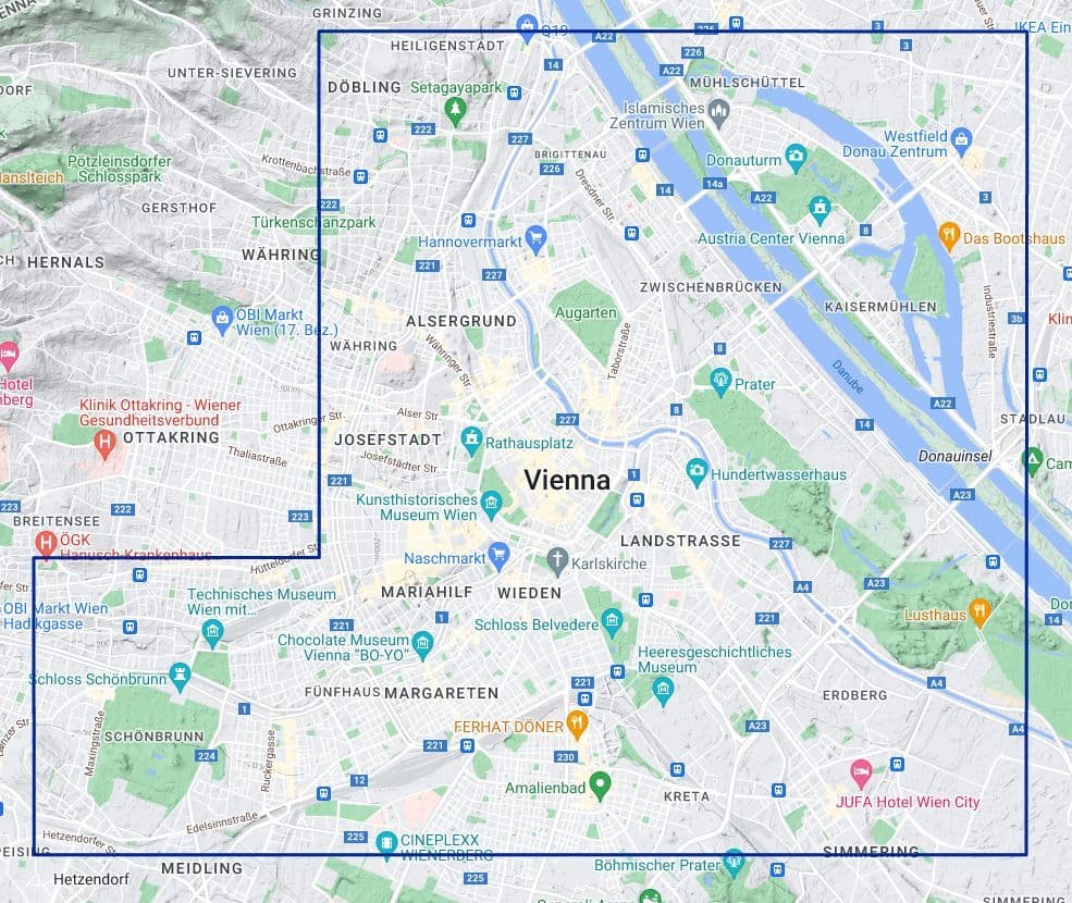 Vienna - Street Map Laminated Folded - Express