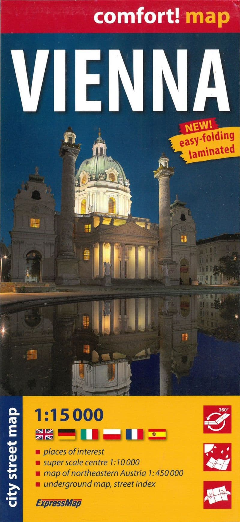 Vienna - Street Map Laminated Folded - Express