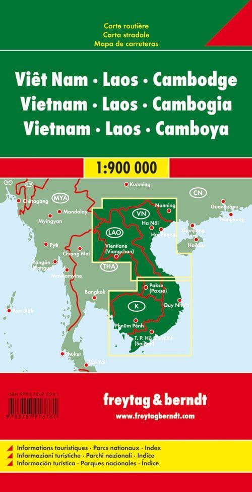 Vietnam Cambodia & Laos Road Map - F&B