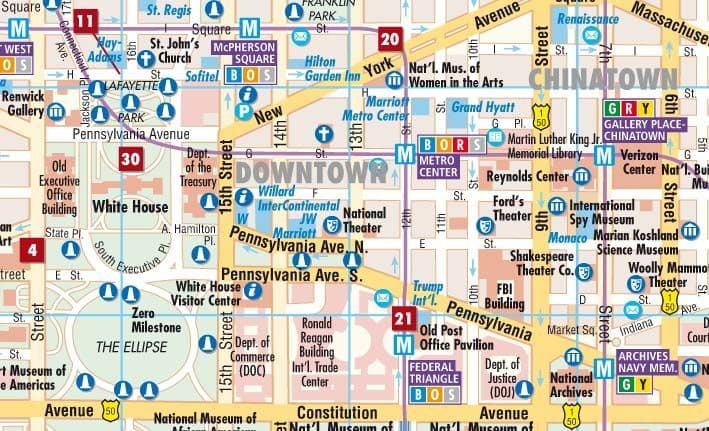 Washington DC - Street Map - Borch