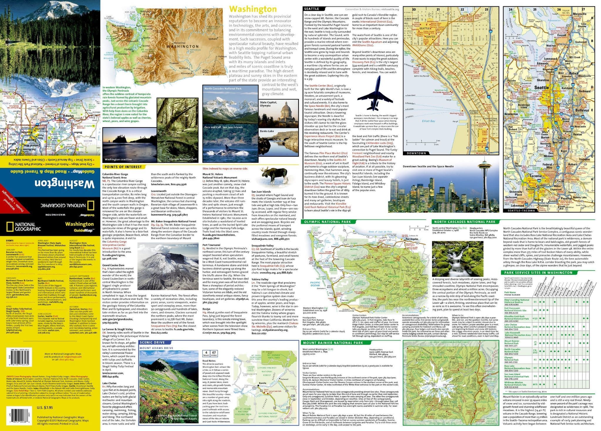 Washington Road Map & Travel Guide GM48