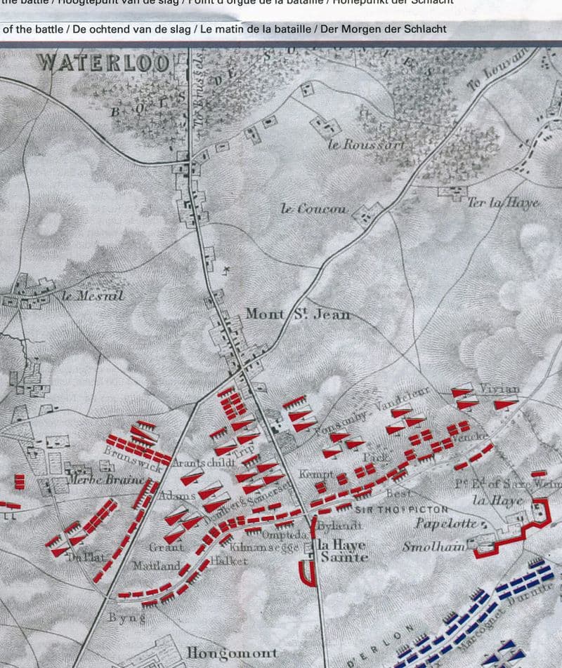 Waterloo 1815 Historical Battle Map - NGI