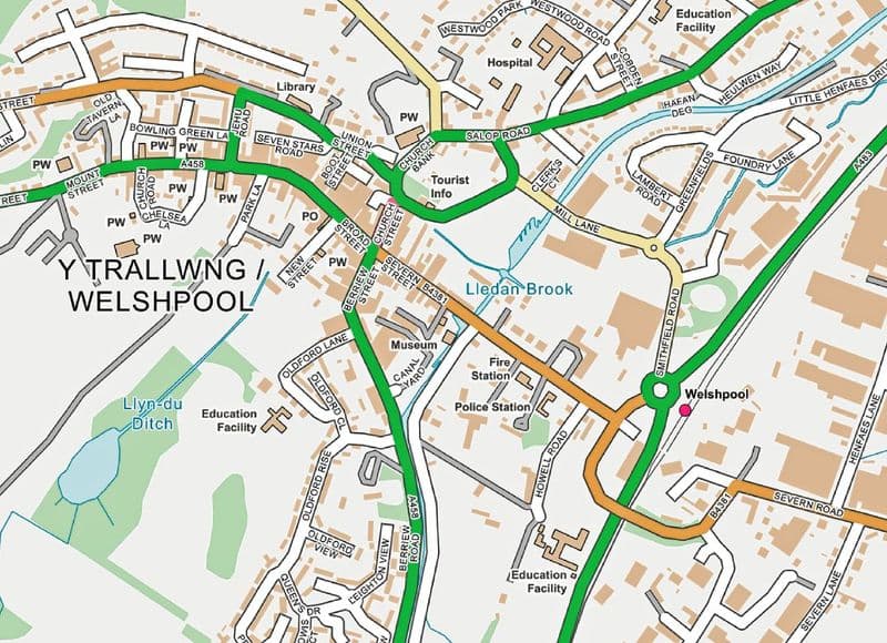 Welshpool Street Map