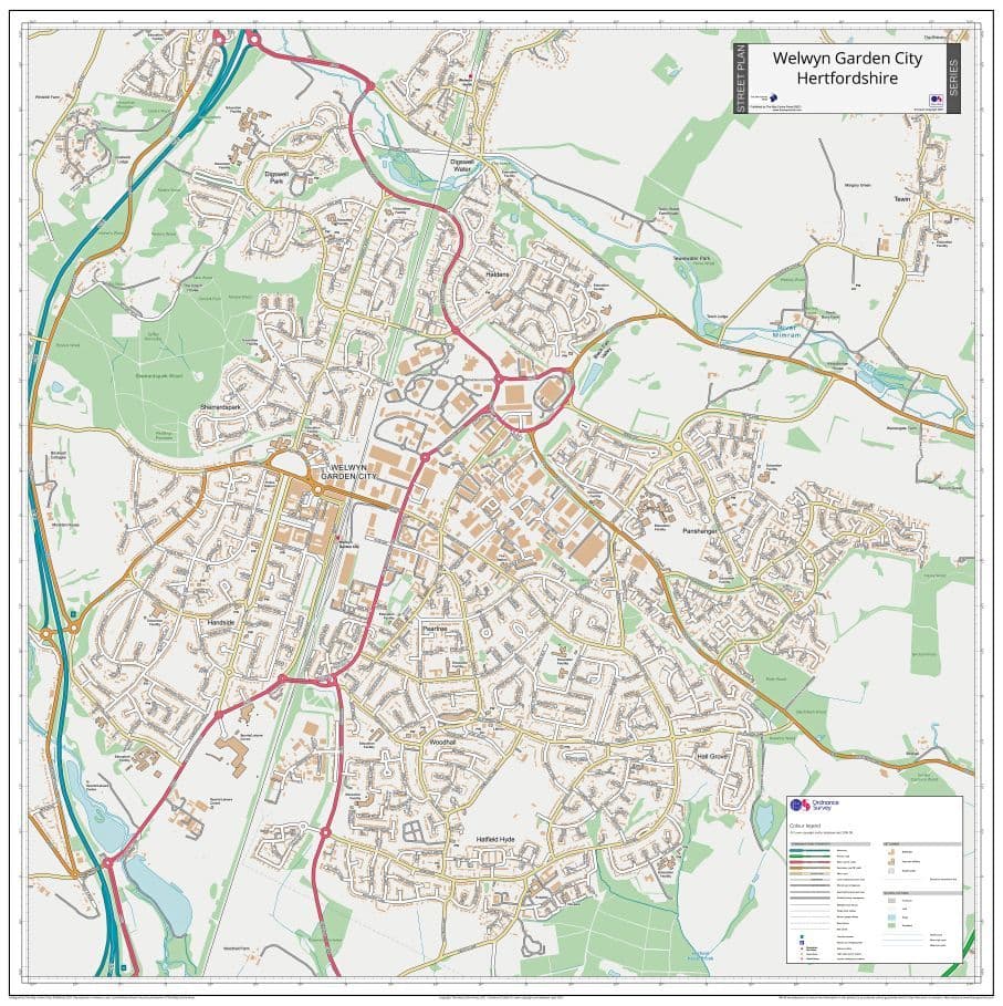 Welwyn Garden City Street Map