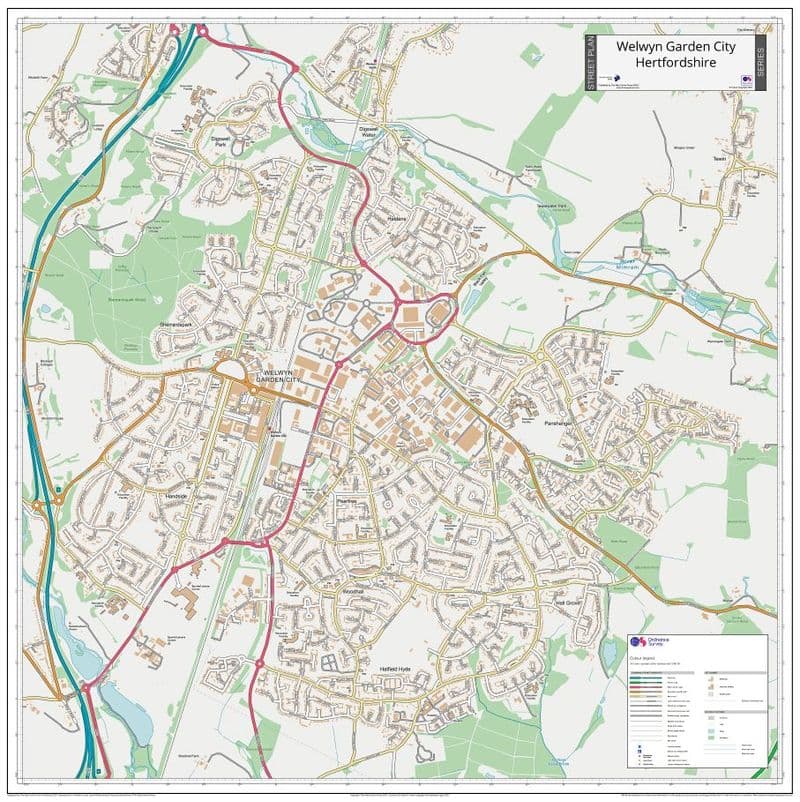 Welwyn Garden City Street Map
