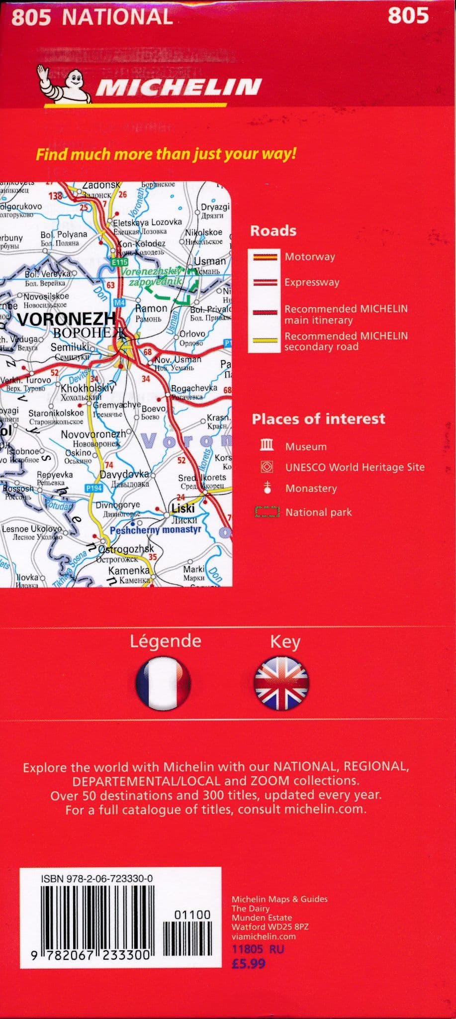 Western Russia - From Baltic to Black Sea - Michelin 805