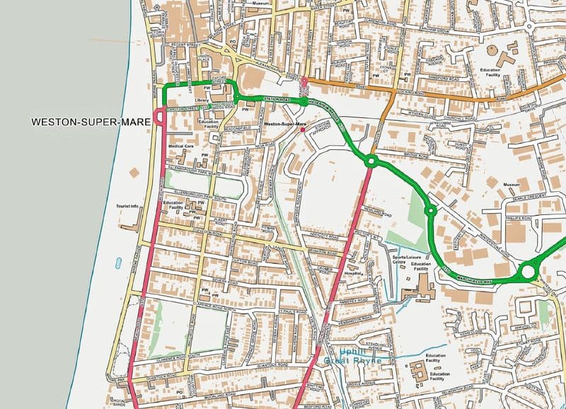 Weston-super-Mare Street Map