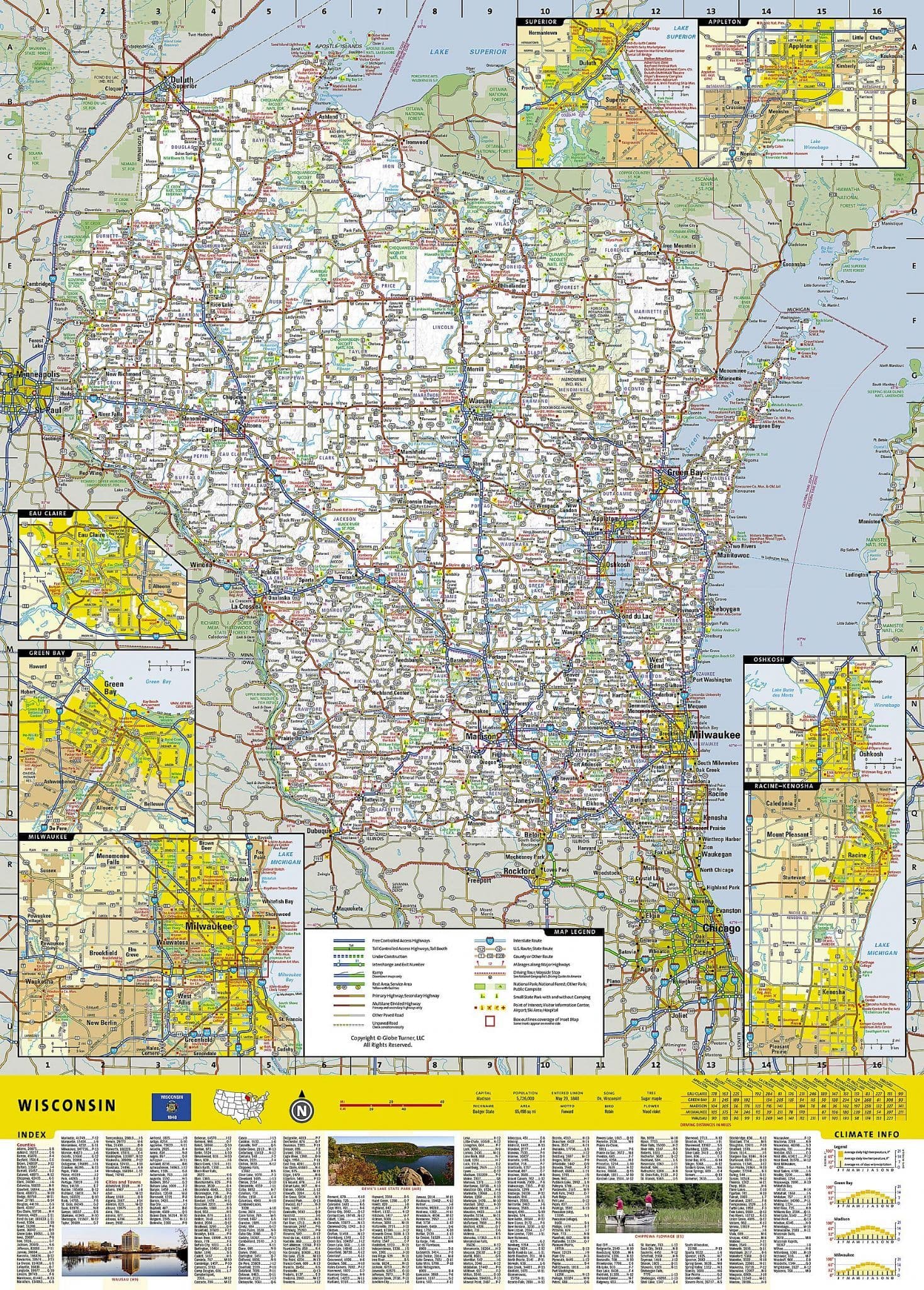 Wisconsin State Map - National Geographic