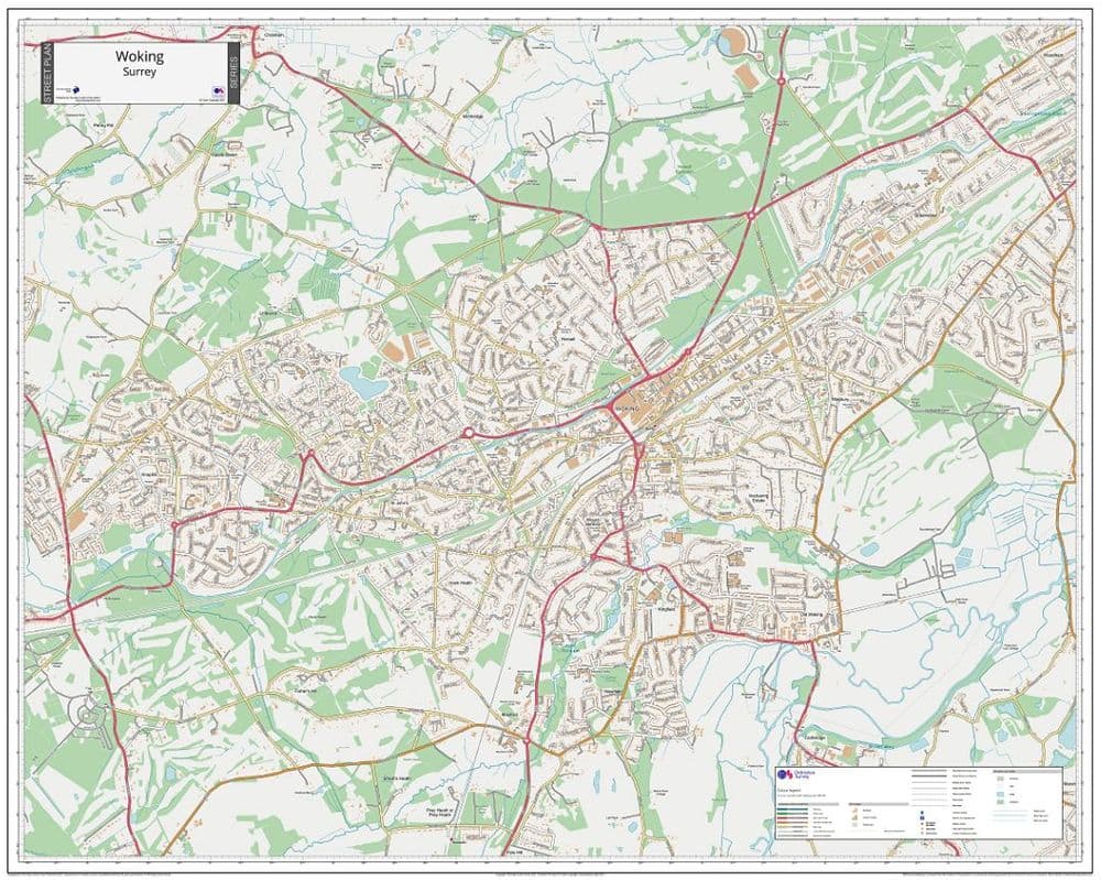 Woking Street Map