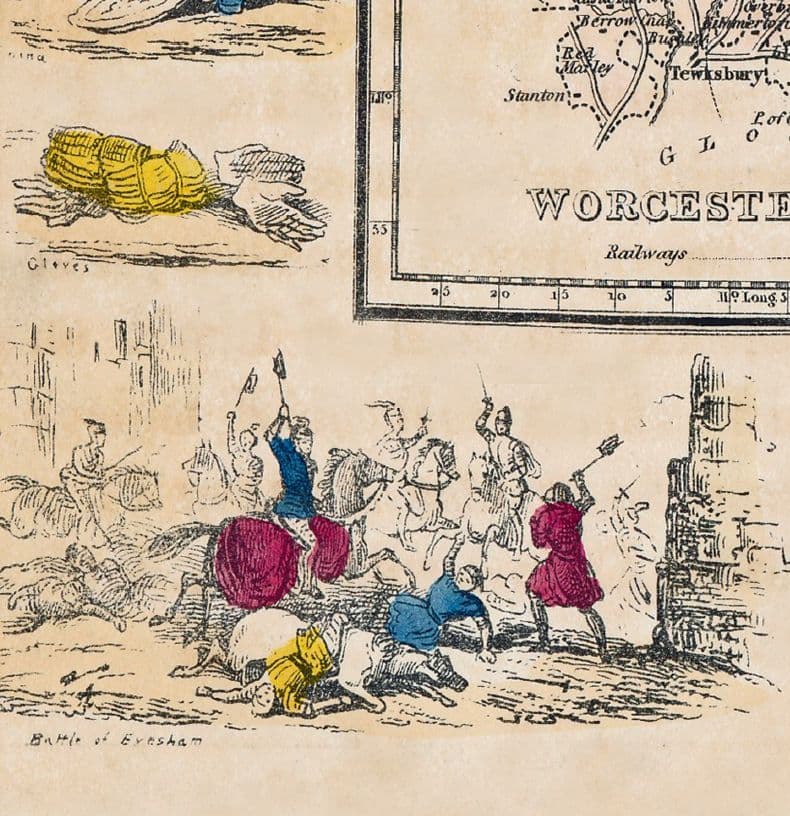 Worcestershire - by Reuben Ramble - Reproduction County Map