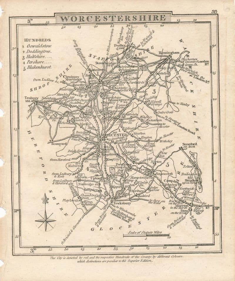 Worcestershire John Aiken circa 1795