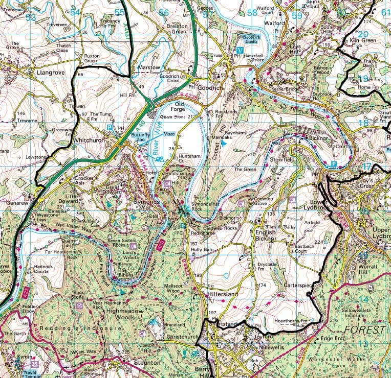 Wye Valley - AONB Wall Map - 2024