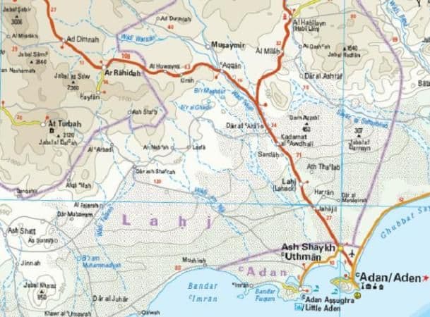 Yemen Road Map - Reise