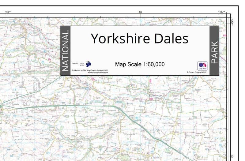 Yorkshire Dales National Park - Wall Map