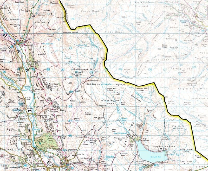 Yorkshire Dales National Park - Wall Map
