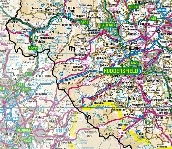 Yorkshire & the Humber - Region of England Wall Map