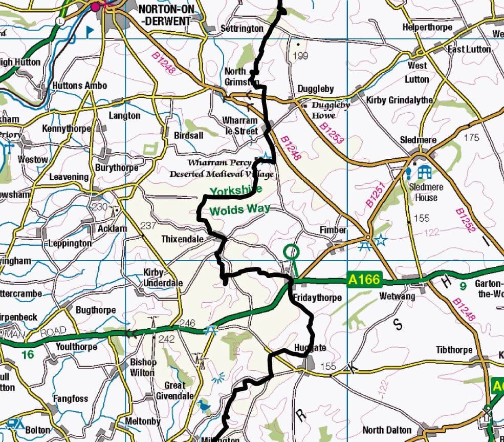 Yorkshire Wolds Way - Wall Map