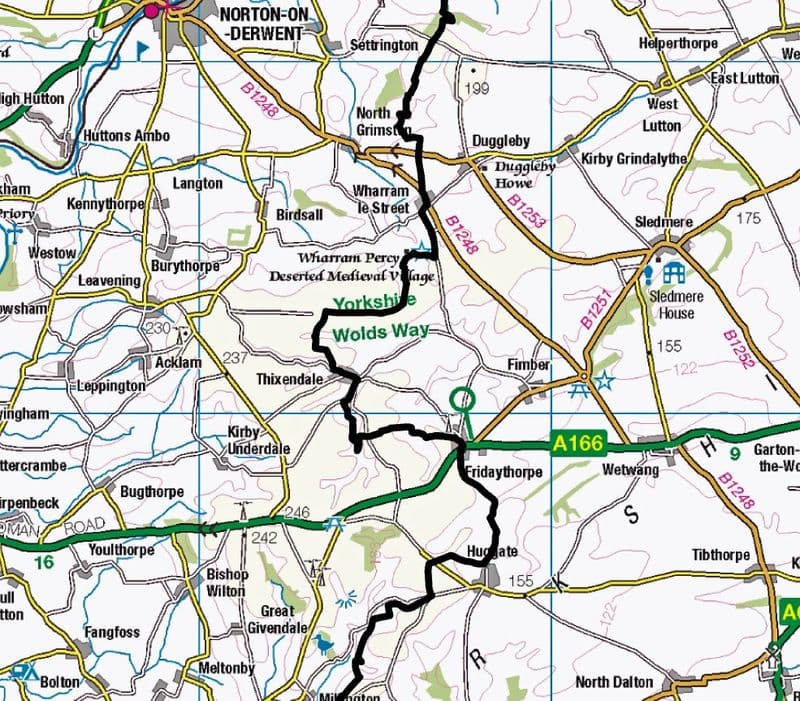 Yorkshire Wolds Way - Wall Map