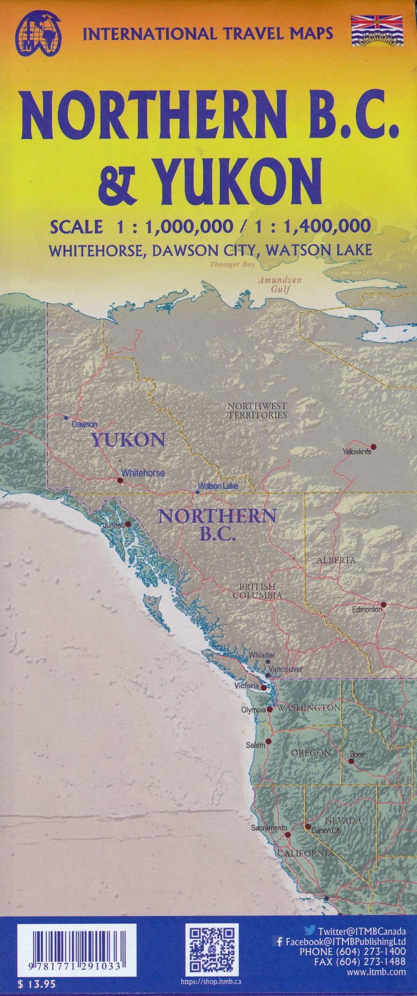 Yukon Territory & British Colombia North - Travel Map