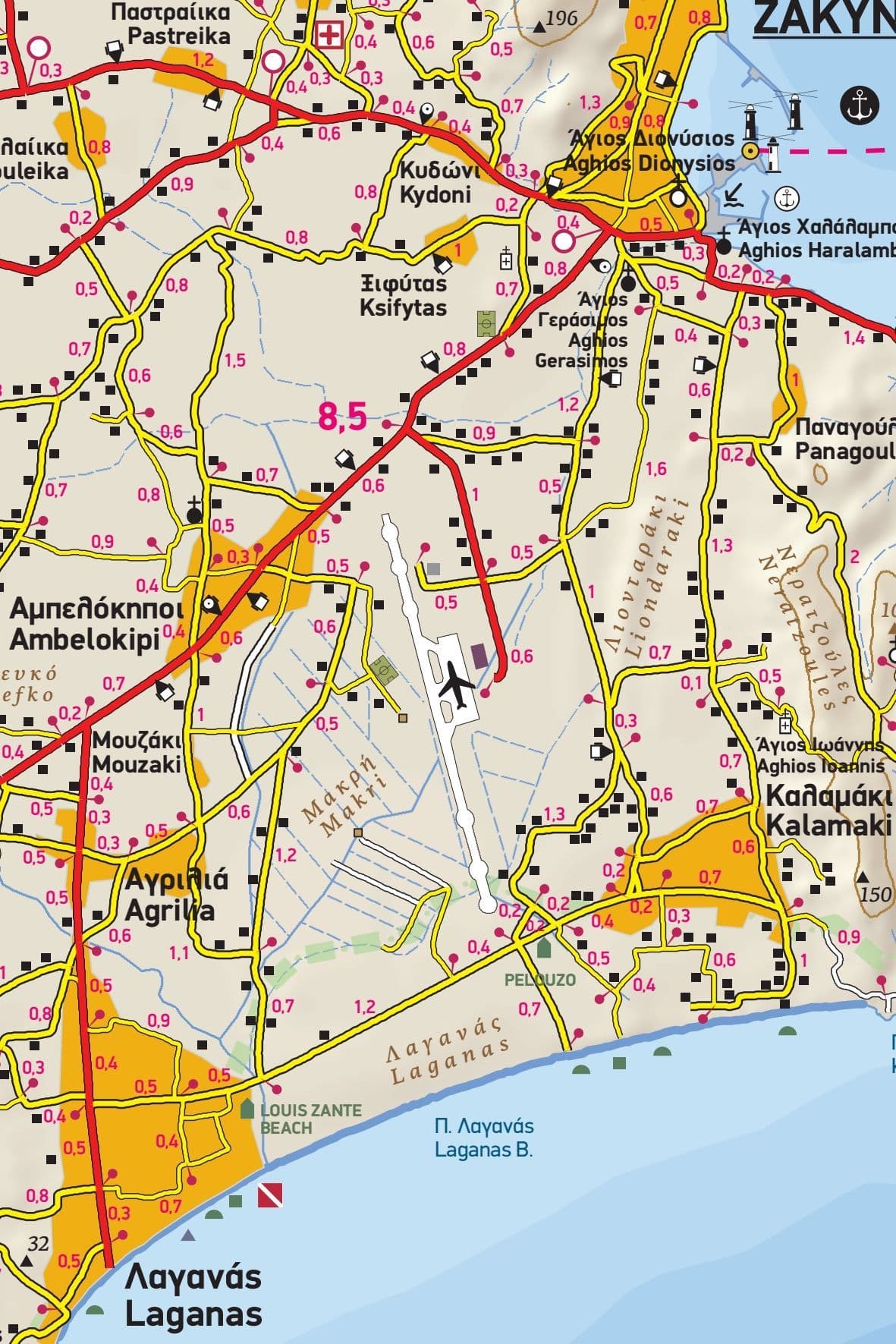 Zakynthos or Zante 1 50 000 Terrain Map 355