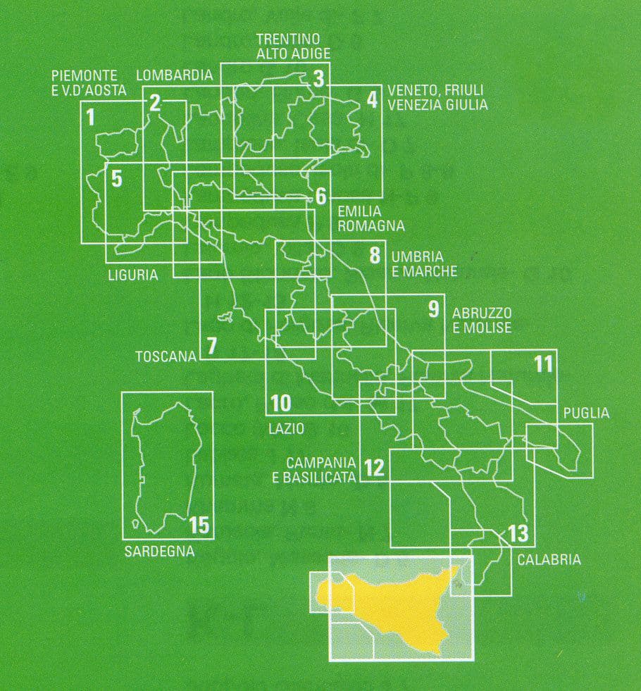 Touring Club Italia - TCI Italy Driving Maps at 1:200,000