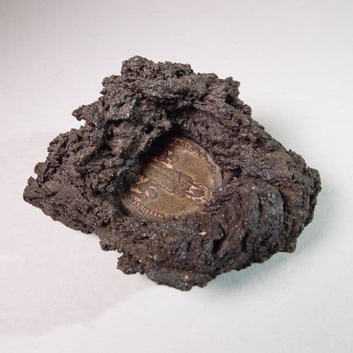 MEDALLION SET IN VOLCANIC LAVA - Vesuvius Italy