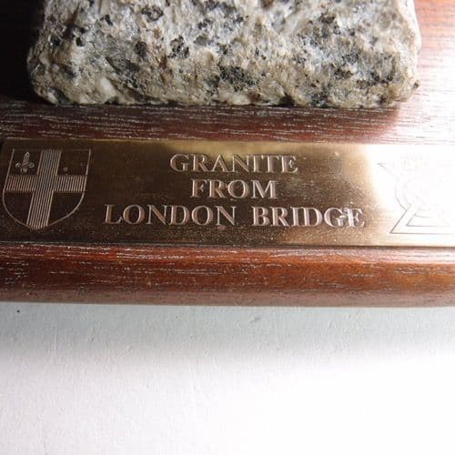 Old London bridge granite paperweight vintage souvenir