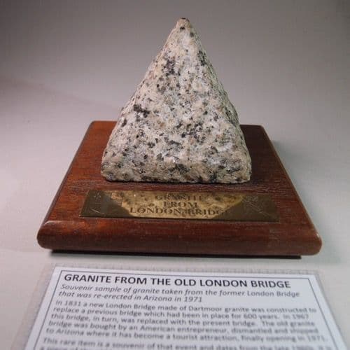Old London bridge granite paperweight vintage souvenir