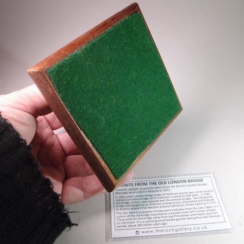 Old London bridge granite paperweight vintage souvenir