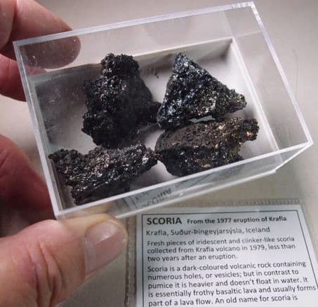 SCORIA - fresh iridescent pieces from an eruption of Krafla Iceland
