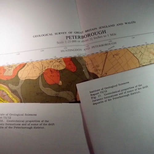 THE GEOLOGY OF PETERBOROUGH second hand copy with geological map