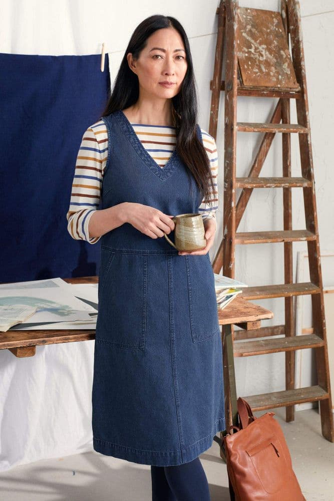 Beacon Point Dress Mid Indigo Wash