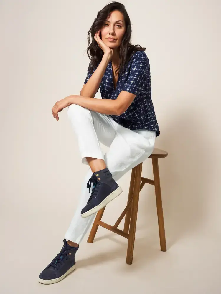 Rowena Linen Trouser Brill White